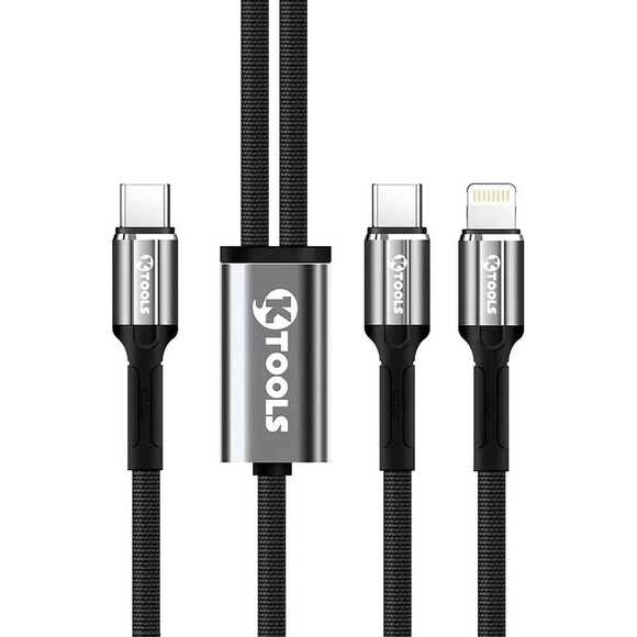 Ktools Pd Fast Usb-C Type C / Usb-C Lightning 2In1 Data Kablo | Nezih